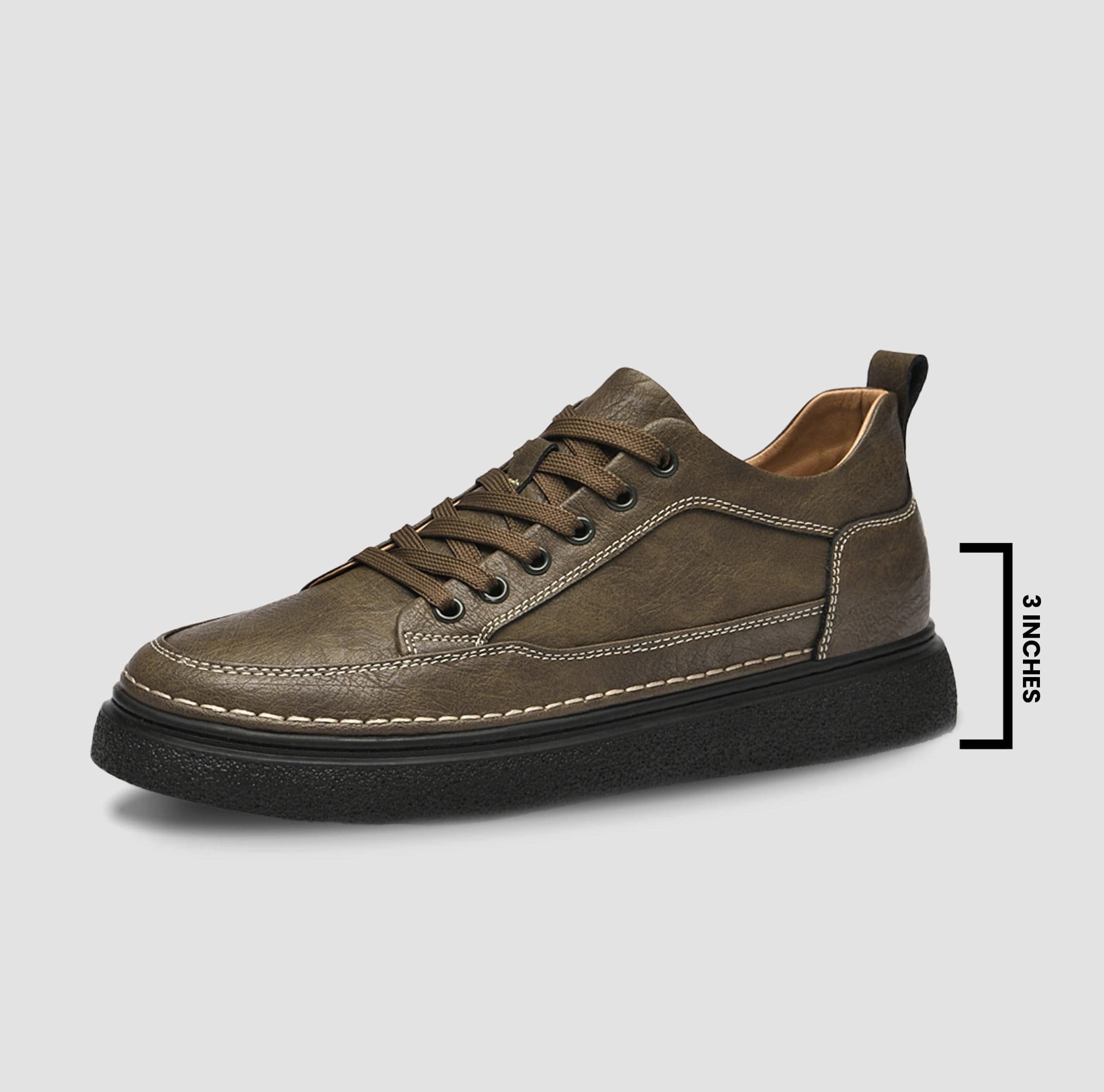Zenith Low | Minimalist Leather Height Enhancing Sneakers | Unisex ...